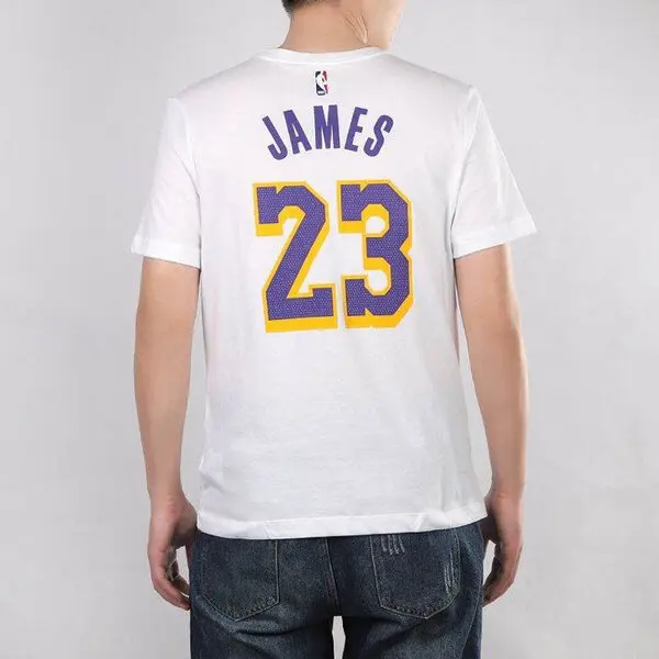 Nike Dri-fit Lebron James Lakers "23" T-shirt - White