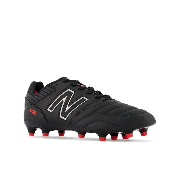 NEW BALANCE 442 V2 Pro Fg Soccer Cleats - Black/silver/red