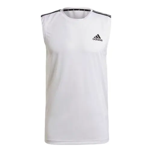 Adidas Training Vest With Logo Detail - White