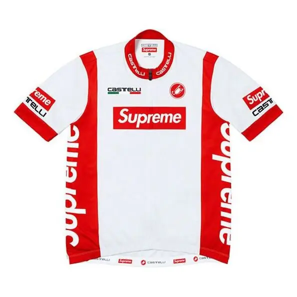 Supreme Ss19 X Castelli Cycling Jersey Crossover Bike Short Sleeve - Red