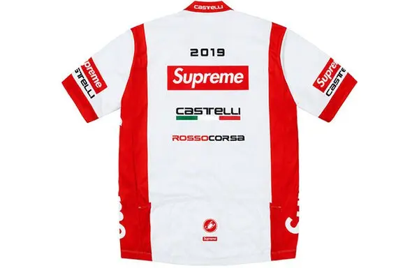Supreme Ss19 X Castelli Cycling Jersey Crossover Bike Short Sleeve - Red