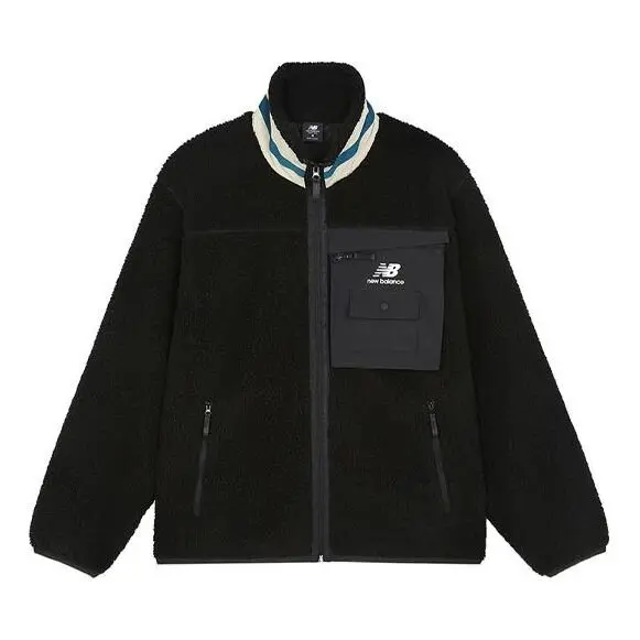 NEW BALANCE Stand Collar Knitting Jacket - Black