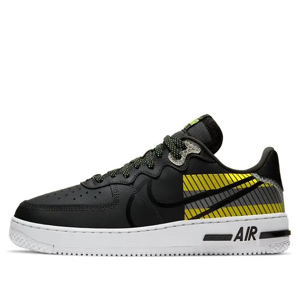 Nike 3m X Air Force 1 React Lx "anthracite Volt" Sneakers - Anthracite/black/volt
