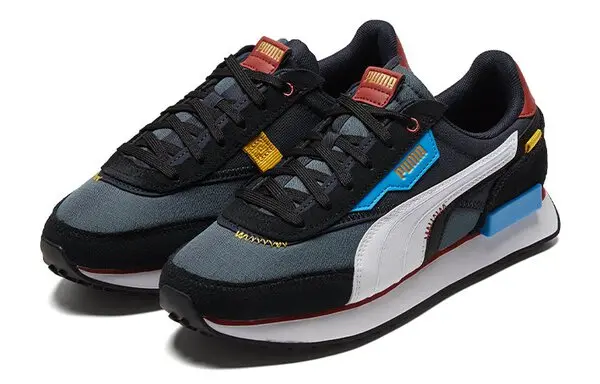 PUMA Future Rider "displaced" Sneakers - Gray/blue/white