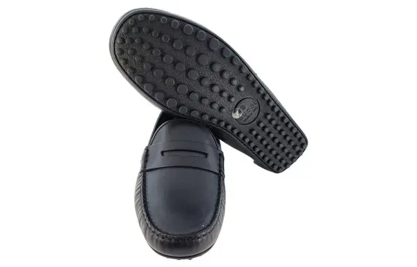 Gucci Web Accent Leather Loafers
