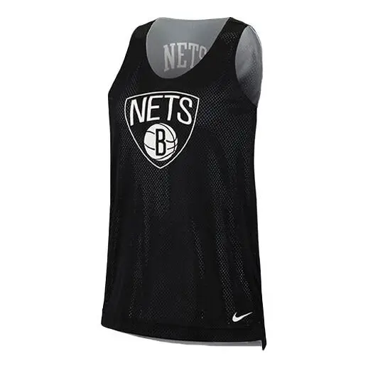 Nike X Nba Brooklyn Nets Reversible Training Jersey - Black/silver/white