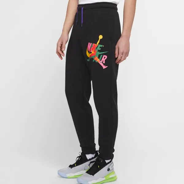 JORDAN Fleece Lined Casual Sports Pants - Black