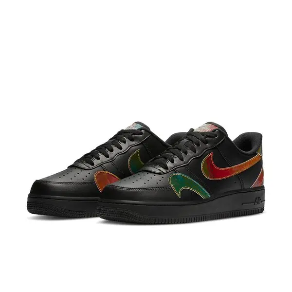Nike Force 1 Low "misplaced Swoosh Black - Black/multi-color