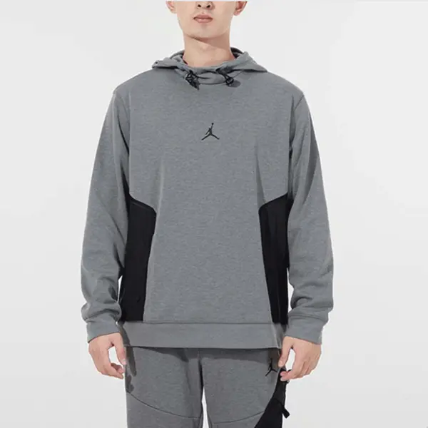 Nike Jordan Casual Sports Logo Pullover Long Sleeves Gray