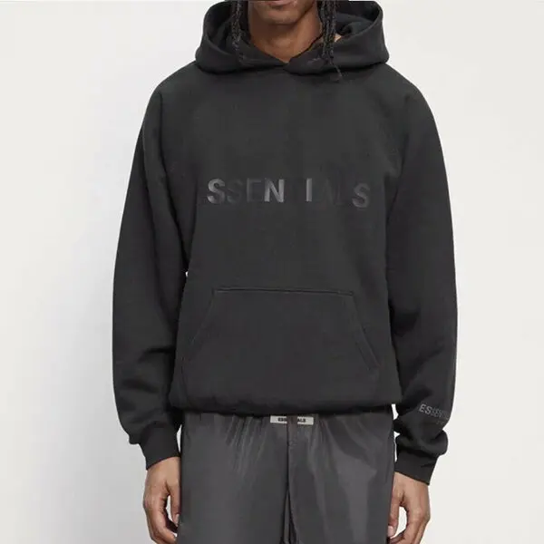 Fear Of God Logo Hoodie - Black