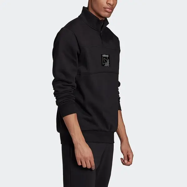 Adidas Originals Quarter Zip Fleece Pullover - Black