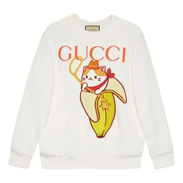Gucci X Bananya Cotton Sweatshirt - White