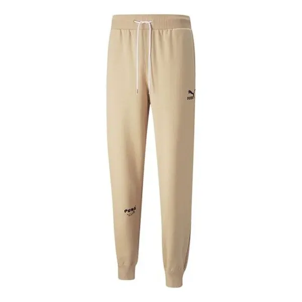 PUMA Logo Club Sweatpants - Beige