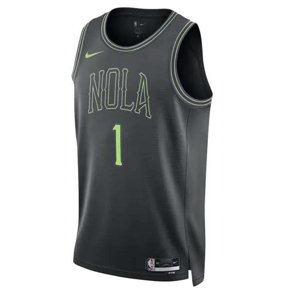 Nike Dri-fit Nba Swingman Jersey 2023/24 City Edition Zion Williamson New Orleans Pelicans - Black/green