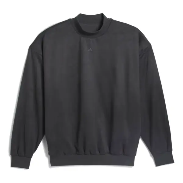 Adidas Basketball Sueded Crew Sweatshirt Asia Sizing - Carbon
