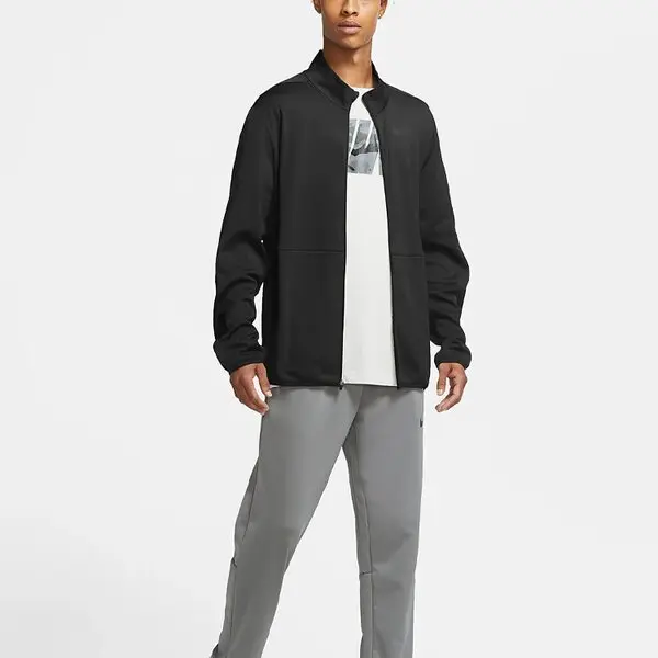 Nike Dri-fit Colorblock Stand Collar Knit Training Jacket