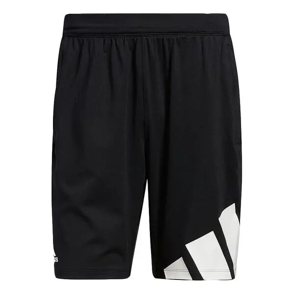 Adidas Training Shorts With Logo Print - Black