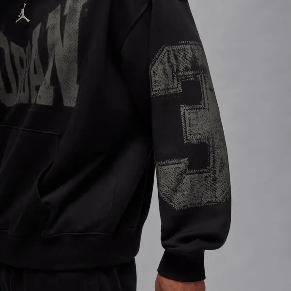 JORDAN Air Brooklyn Collegiate Oversized Hoodie - Black/sail