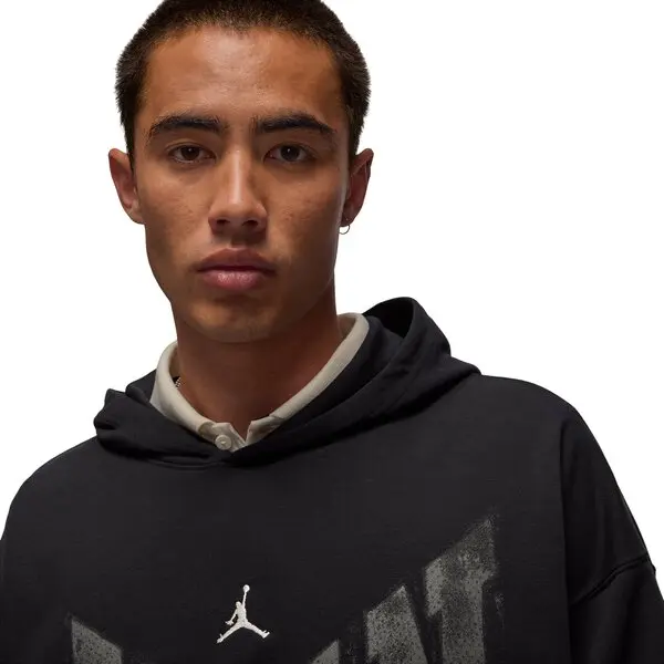 JORDAN Air Brooklyn Collegiate Oversized Hoodie - Black/sail