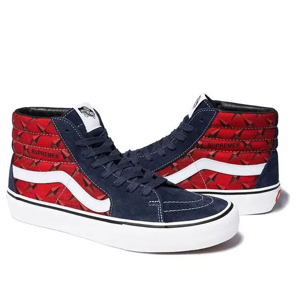 VANS Supreme X Sk8-hi Pro Diamond Plate - Blue