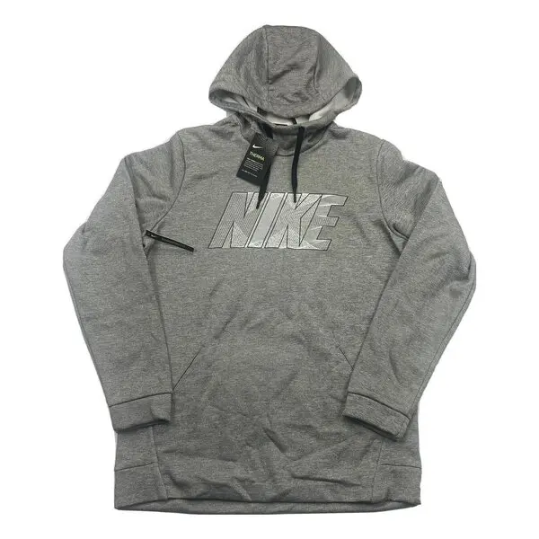 Nike Therma Fit Graphic Hoodie - Heather Grey