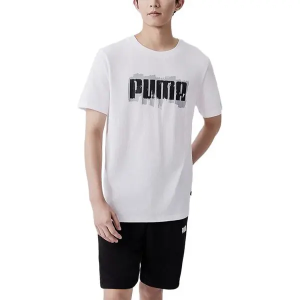 PUMA Logo Wording T-shirt - White