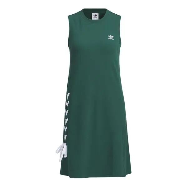 Adidas Originals Sleeveless Lace-up Jumpsuit - Green/multi-color
