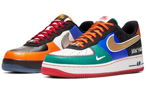 Nike Force 1 Low '07 'what The Nyc' Sneakers - White/black-hyper Jade