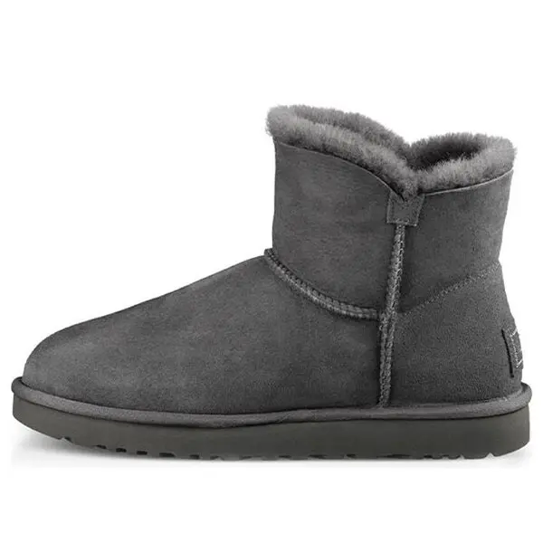UGG Mini Bailey Button Bling Mid Tops - Grey