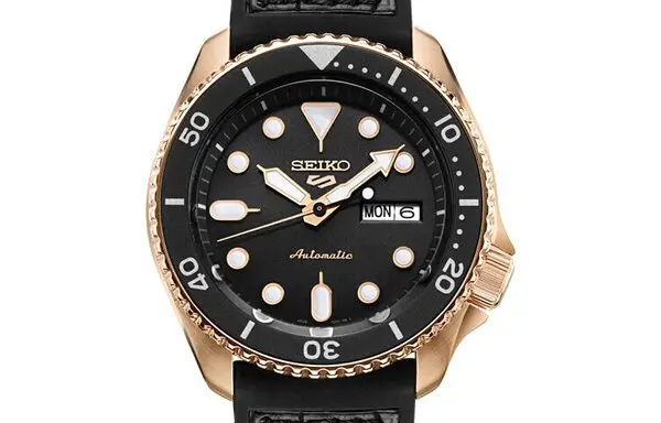 SEIKO 5 Automatic Watch With Leather Strap