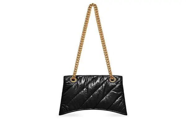 Balenciaga Crush Small Chain Bag Quilted - Black