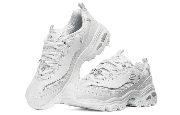 Sketchers D'lites 1.0 Sneakers - White/silver