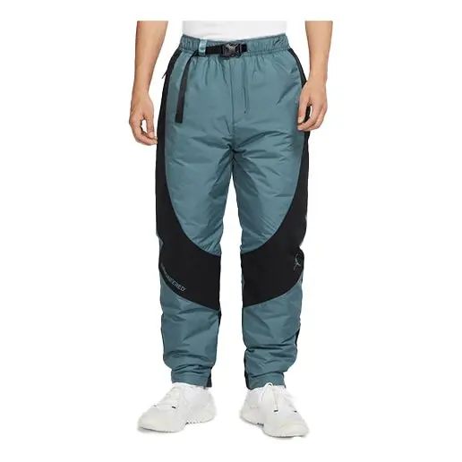 JORDAN Logo Pattern Woven Casual Sports Pants 'blue Black - Green