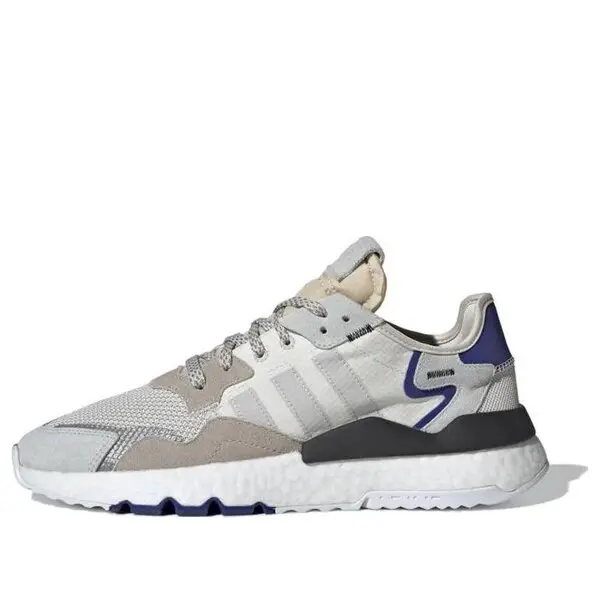 Adidas Nite Jogger "white Active Blue" Sneakers - White/blue