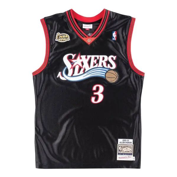 Mitchell & Ness X Nba Philadelphia 76ers 2000-01 Road Finals Jersey Allen Iverson 3 - Black