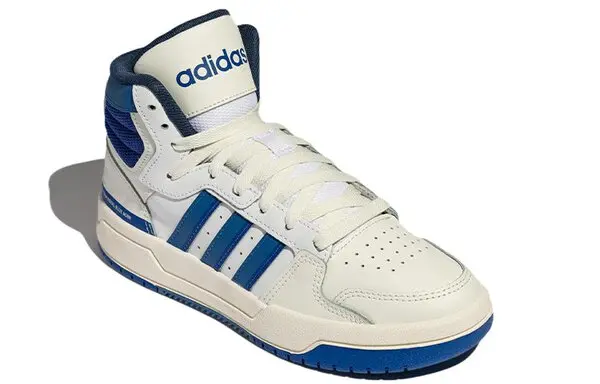Adidas Entrap Mid High Top Sneakers - White/blue