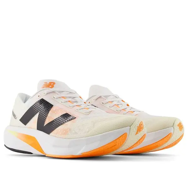 NEW BALANCE Fuelcell Rebel V4 Athletic Sneakers - White/black/orange