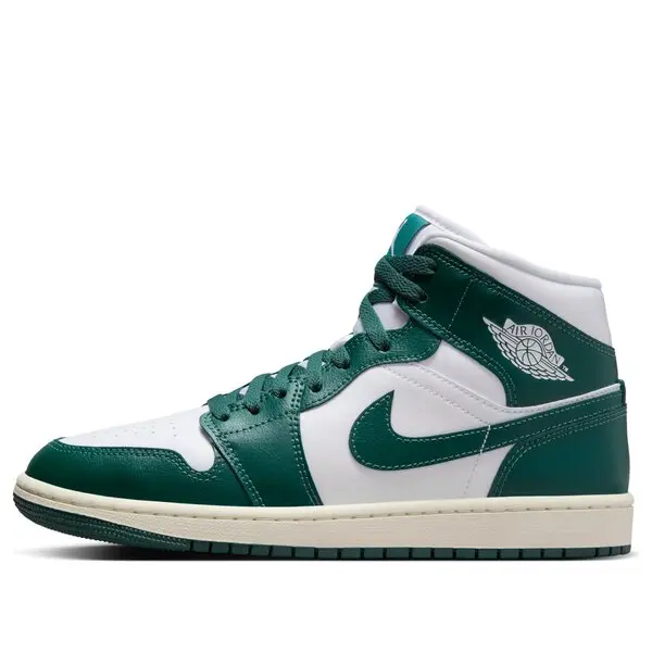 JORDAN 1 Mid Sneakers - Green/white