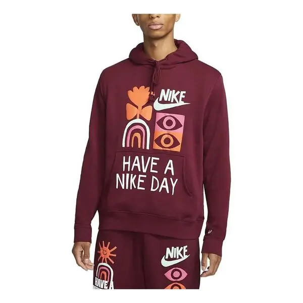 Nike Have A Nice Day Hoodie - Red/multi-color