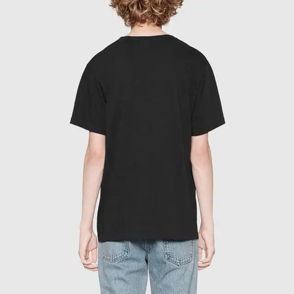 Gucci Off-white Cotton Oversize T-shirt With Interlocking G - Black