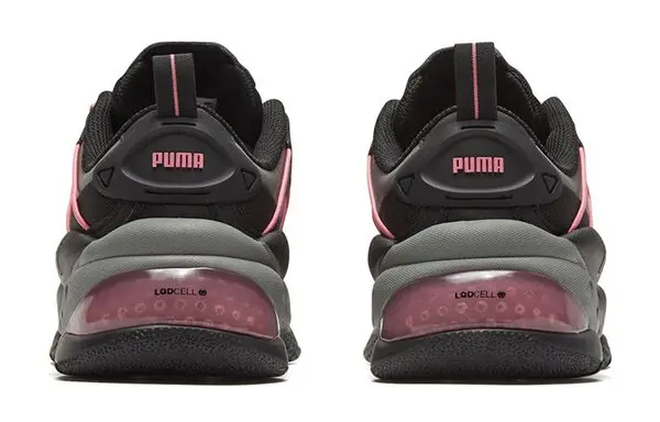 PUMA Lqdcell Omega Striped Knit Training Sneakers - Black