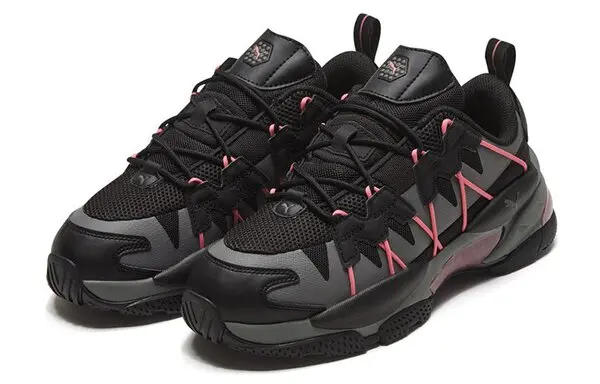PUMA Lqdcell Omega Striped Knit Training Sneakers - Black