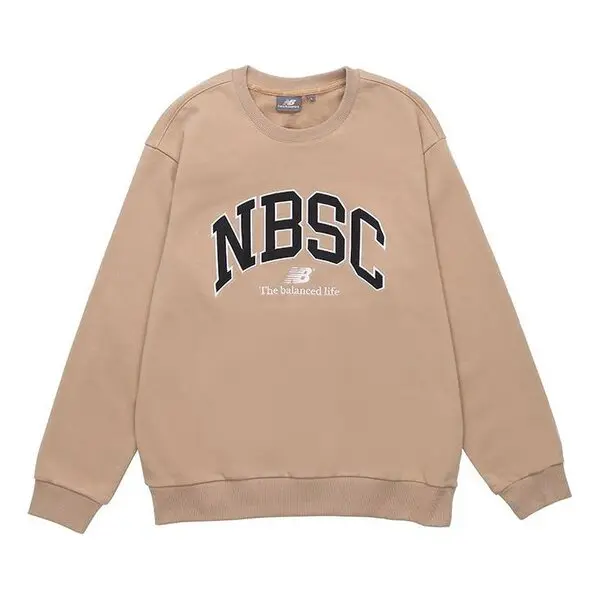 NEW BALANCE Logo Crew Neck Sweater - Beige