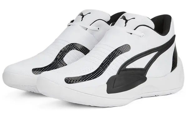 PUMA Rise Nitro Basketball Sneakers - White/black