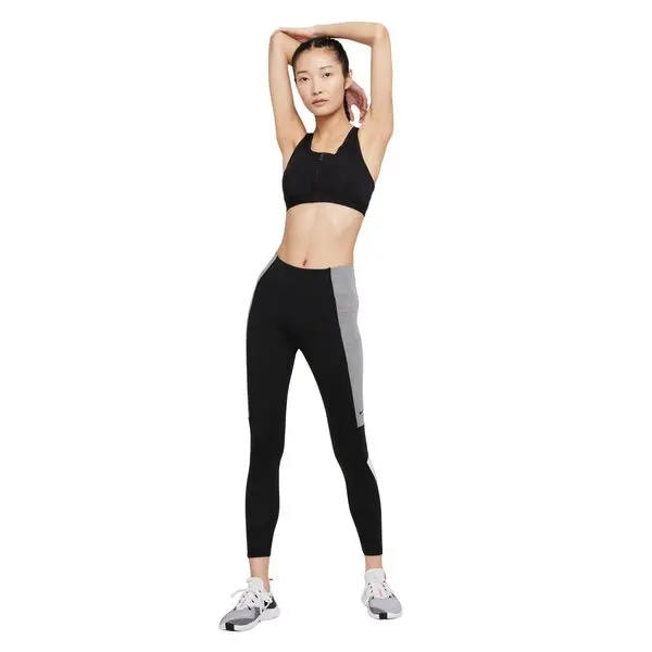 Nike Dri-fit Swoosh Zip-front Sports Bra