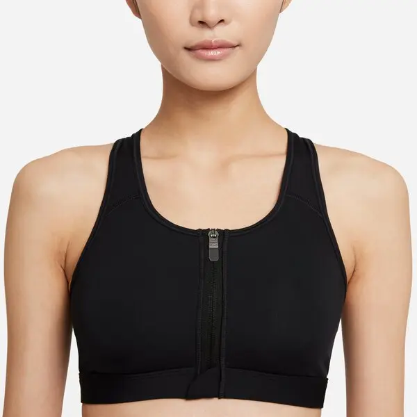 Nike Dri-fit Swoosh Zip-front Sports Bra