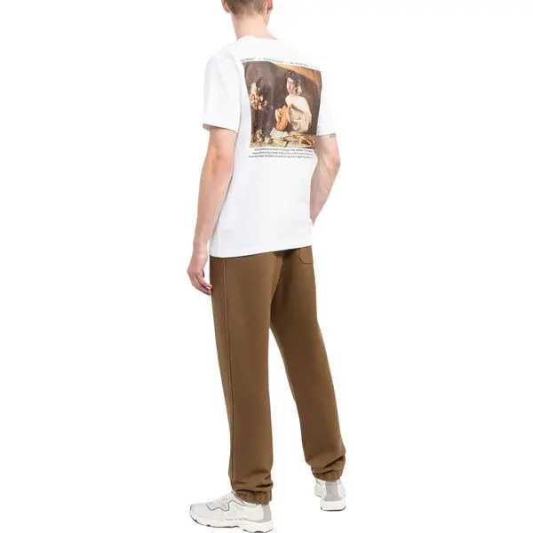 Off-White Fw22 Character Printing Round Neck Short Sleeve Ordinary Version White T-shirt