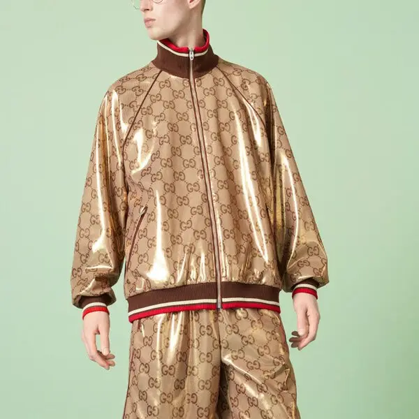 Gucci Gg Technical Jersey Zip Jacket