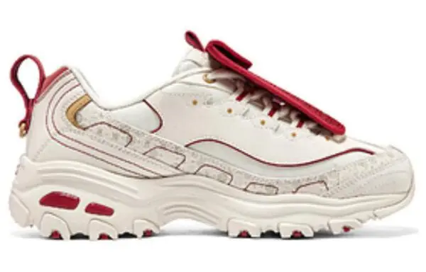 Sketchers Low Top Sneakers - White/red