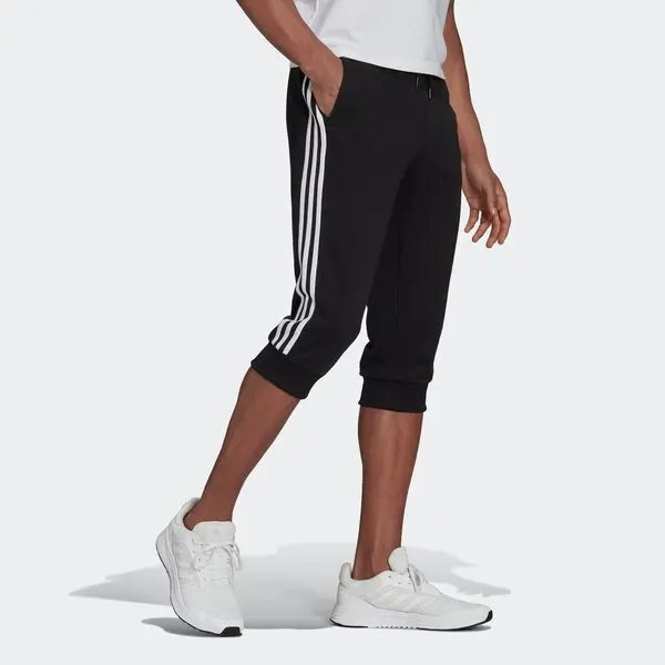 Adidas 3s Ft Tc 34pt Logo Embroidered Stripe Knit Bundle Feet Cropped Pants